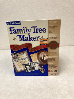 Family Tree Maker 9 Deluxe 10-Disc PC CD-ROM relatives history ...