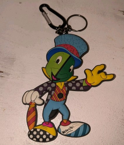Disney X Romero Britto Pinocchio Jiminy Cricket Rubber Key Chain RARE ...