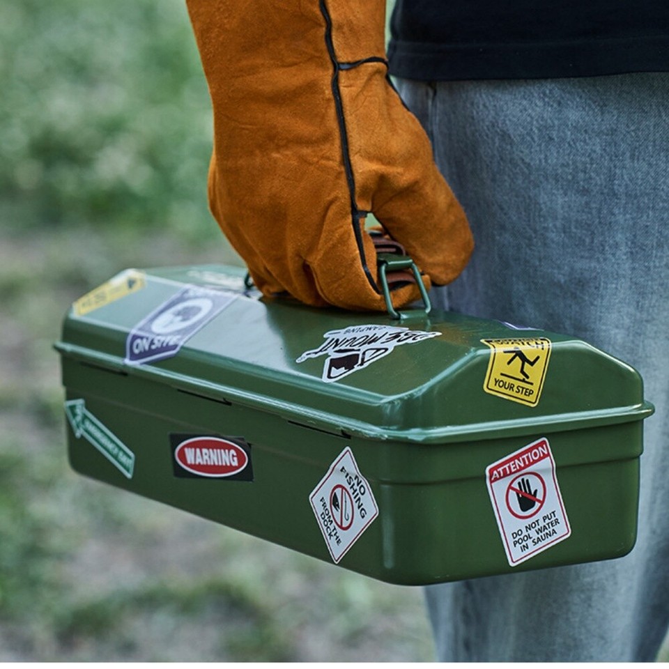 Outdoor Metal Tool Box Debris Storage Box Portable Hand-held Storage ...