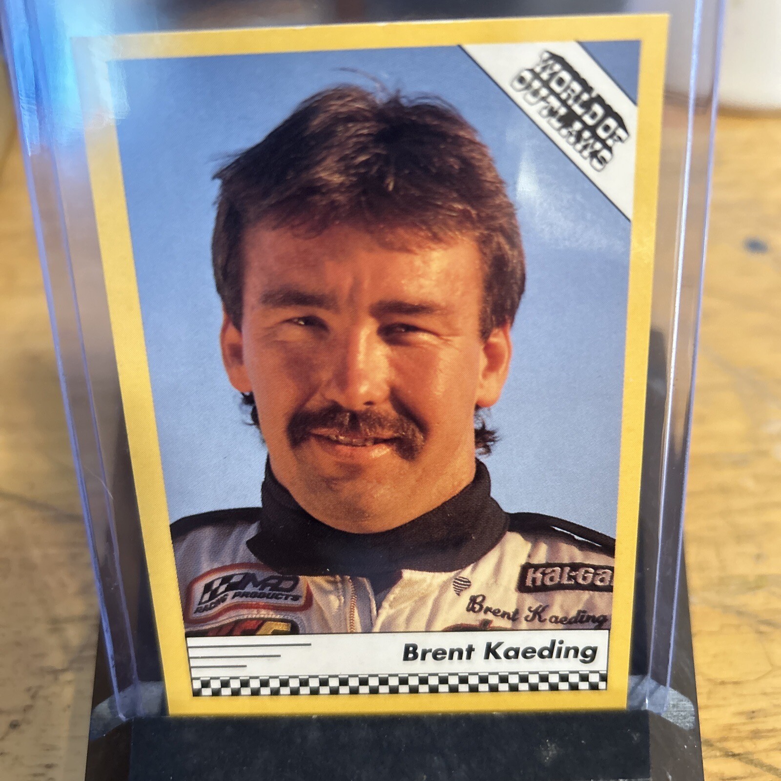 1991 World of Outlaws Racing, Brent Kaeding, Card #30, Protective ...