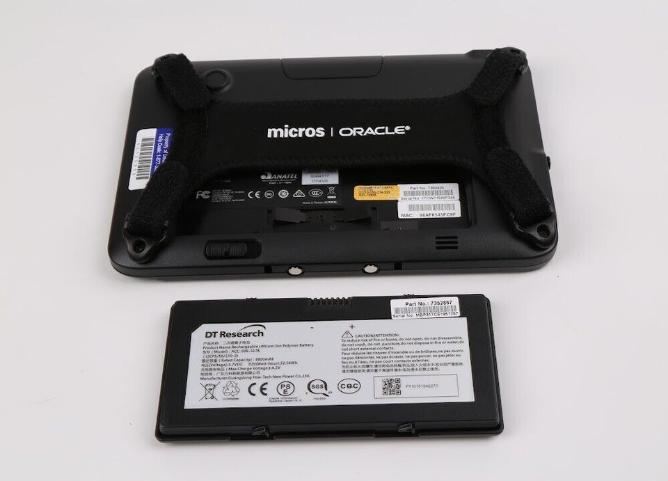 Micros Oracle DT Research Mobile POS Tablet DT317CR, New, 90 Day ...
