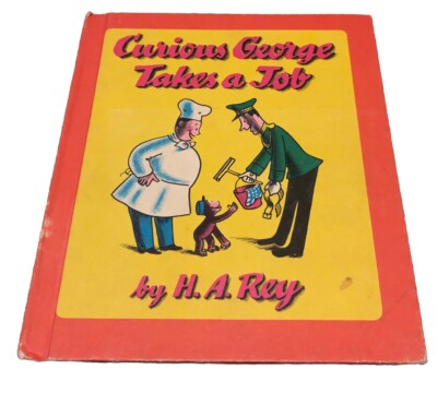 Curious George Takes a Job - Hardcover, by Rey H. A. 1975 Book Club | eBay