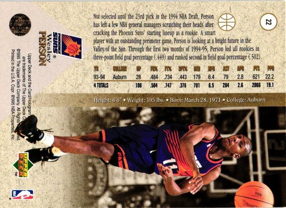 1994-95 SP PREMIER PROSPECTS WESLEY PERSON #22 RC ROOKIE CARD $0.99 ...