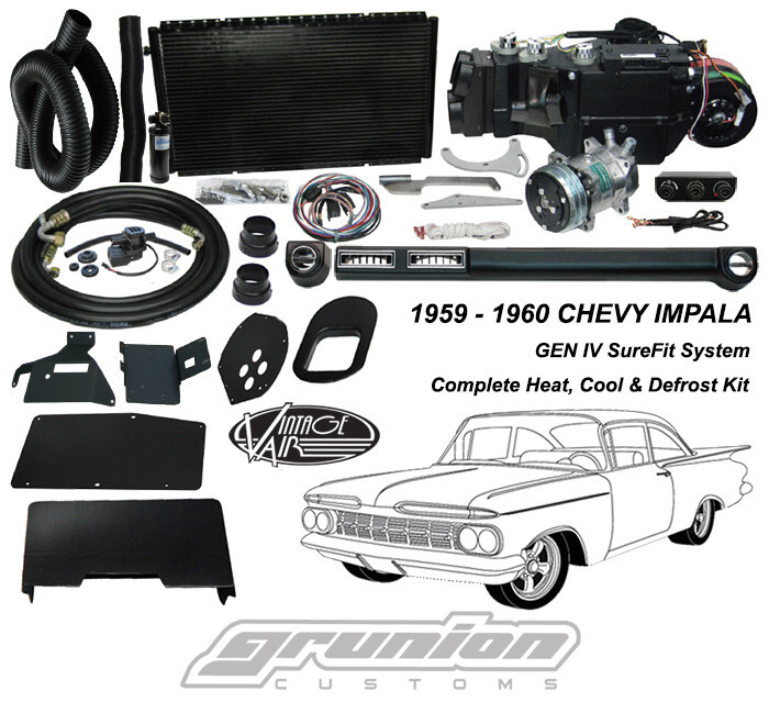 1959 1960 Impala Air Conditioning Heat Defrost Kit w/2 Lever Control ...
