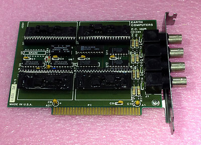 VINTAGE EARTH COMPUTERS P.C. HUB 8-BIT ISA 4 PORT COAX HUB CARD MODEL ...