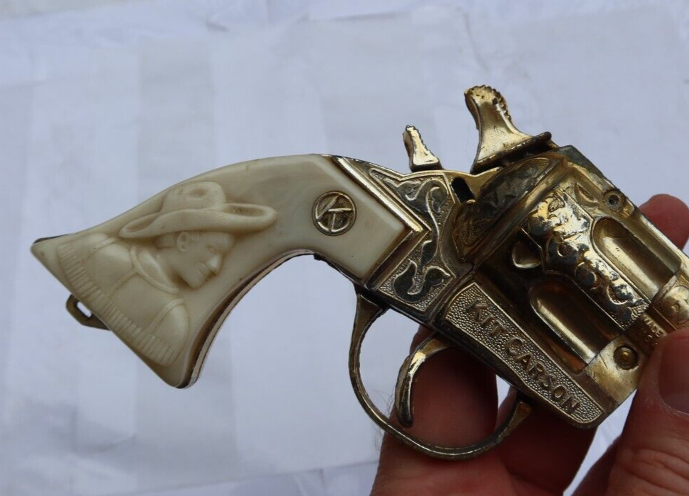 RARE Vintage Kit Carson Cap Gun Toy Pistol Diecast Steel Cowboy K ...