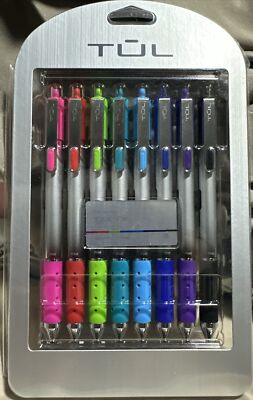 TUL Retractable Gel Pens, Bullet Point, 0.5 mm, Gray Barrel, Assorted ...