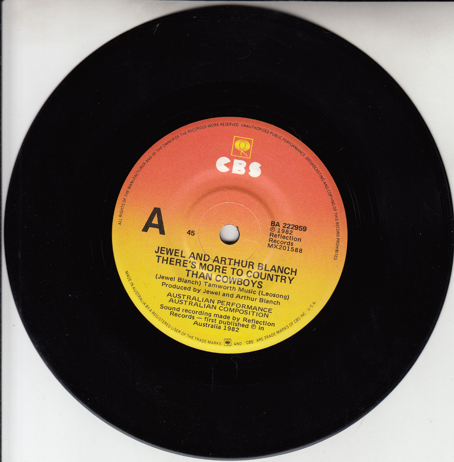 JEWEL & ARTHUR BLANCH There's More To Country Than Cowboys 7" 45 rpm ...