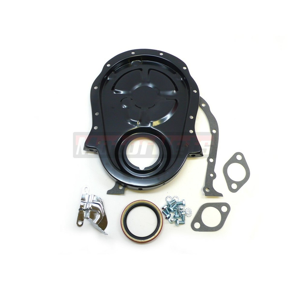 BBC Big Block Chevy 396 402 427 454 Black Timing Chain Cover Set ...