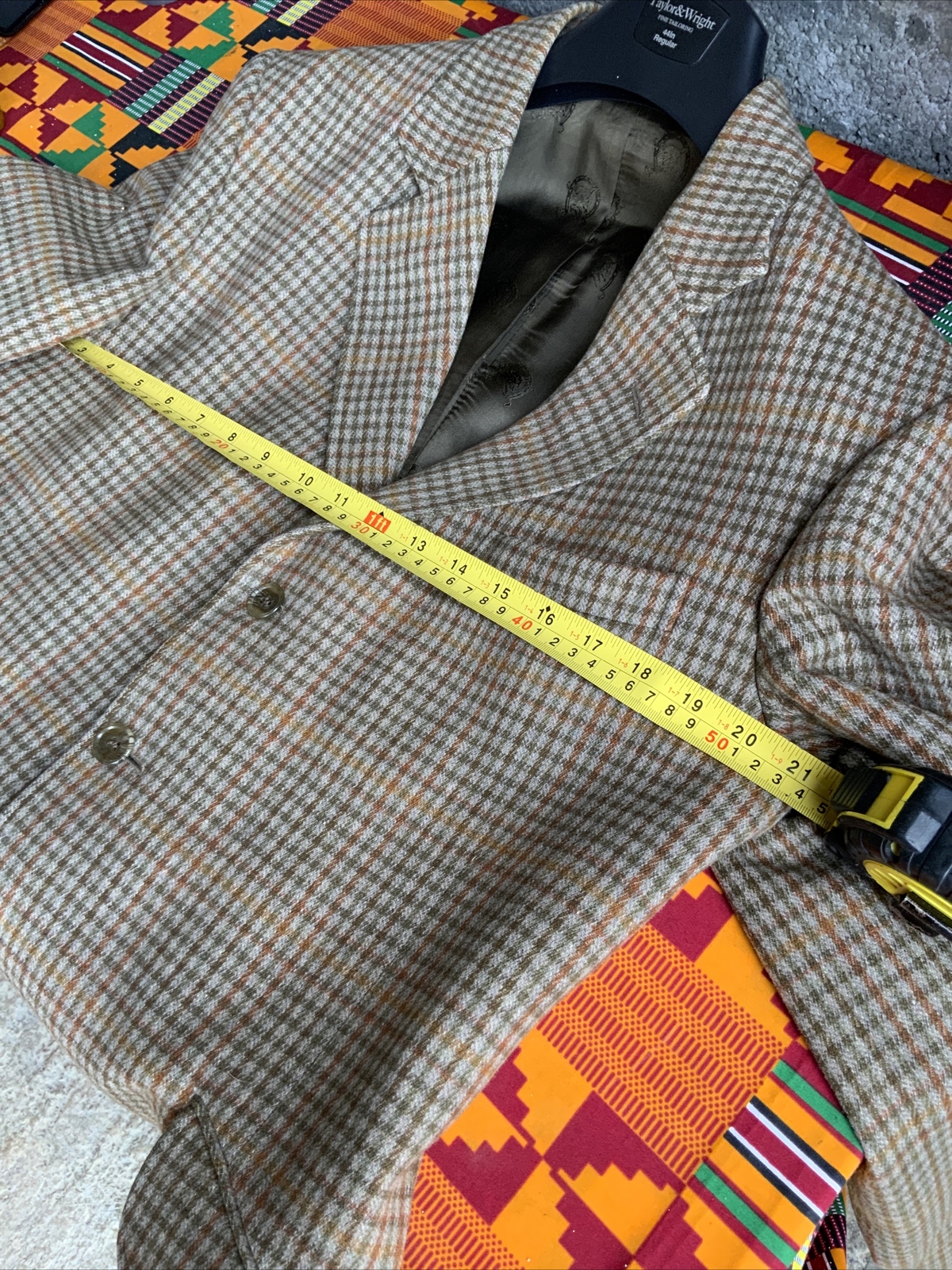 Vintage PYTCHLEY Mens Check Suit Tweed Jacket Blazer … - Gem