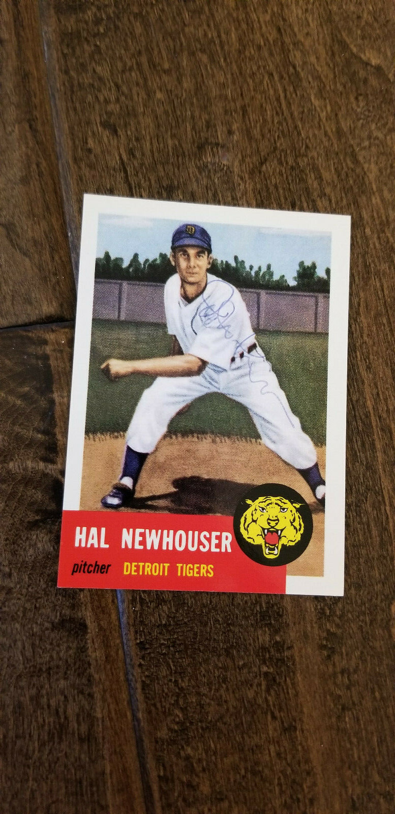 1991 TOPPS 1953 ARCHIVES SIGNED AUTO CARD HAL NEWHOUSER DETROIT TIGERS ...