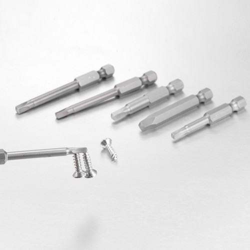 10Pcs SQ5 Square Head Screwdriver Bits 1/4 Inch Hex Shank 2" Long S2 ...