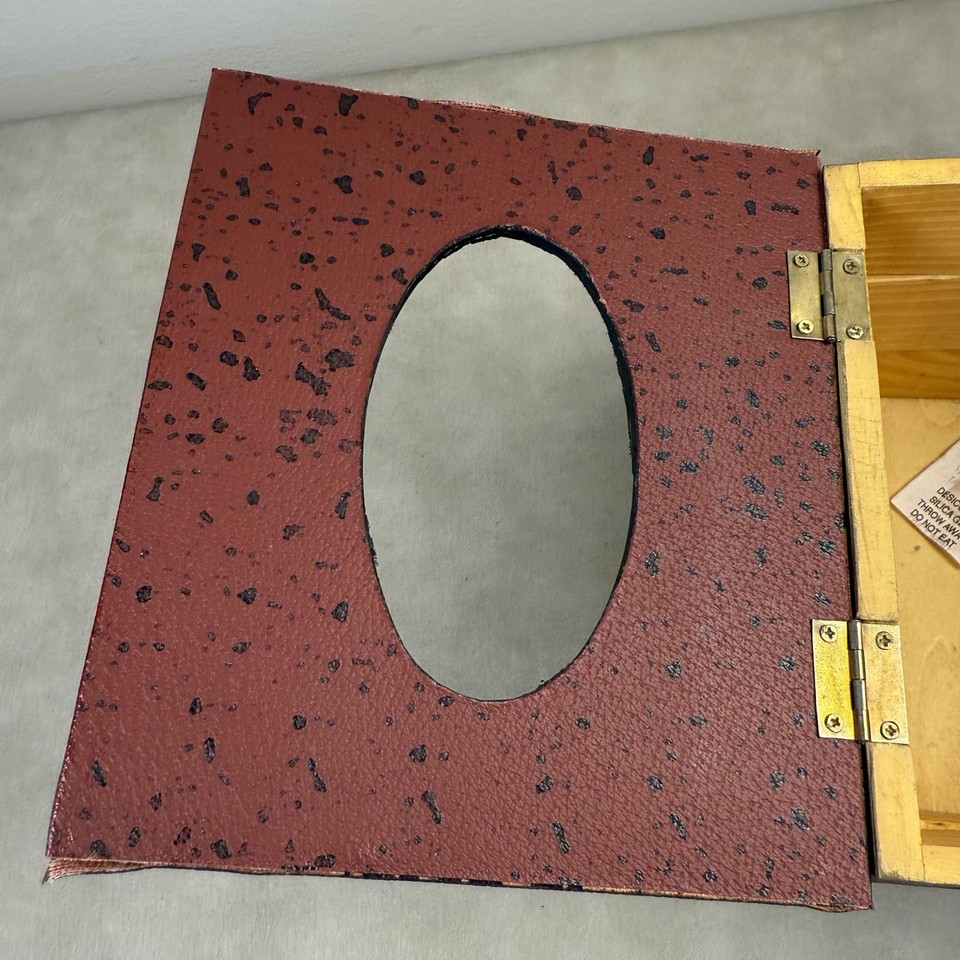 Faux Book Stack Tissue Box Cover Wooden Hinged Lid Library Decor Accent ...