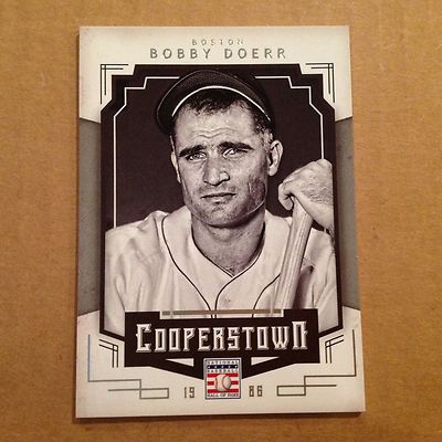BOBBY DOERR #14 RED SOX portrait Card 2015 MLB COOPERSTOWN HOF Panini ...