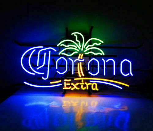 Corona Extra Beer Palm Tree 17"x14" Neon Light Sign Lamp Bar Wall Decor ...