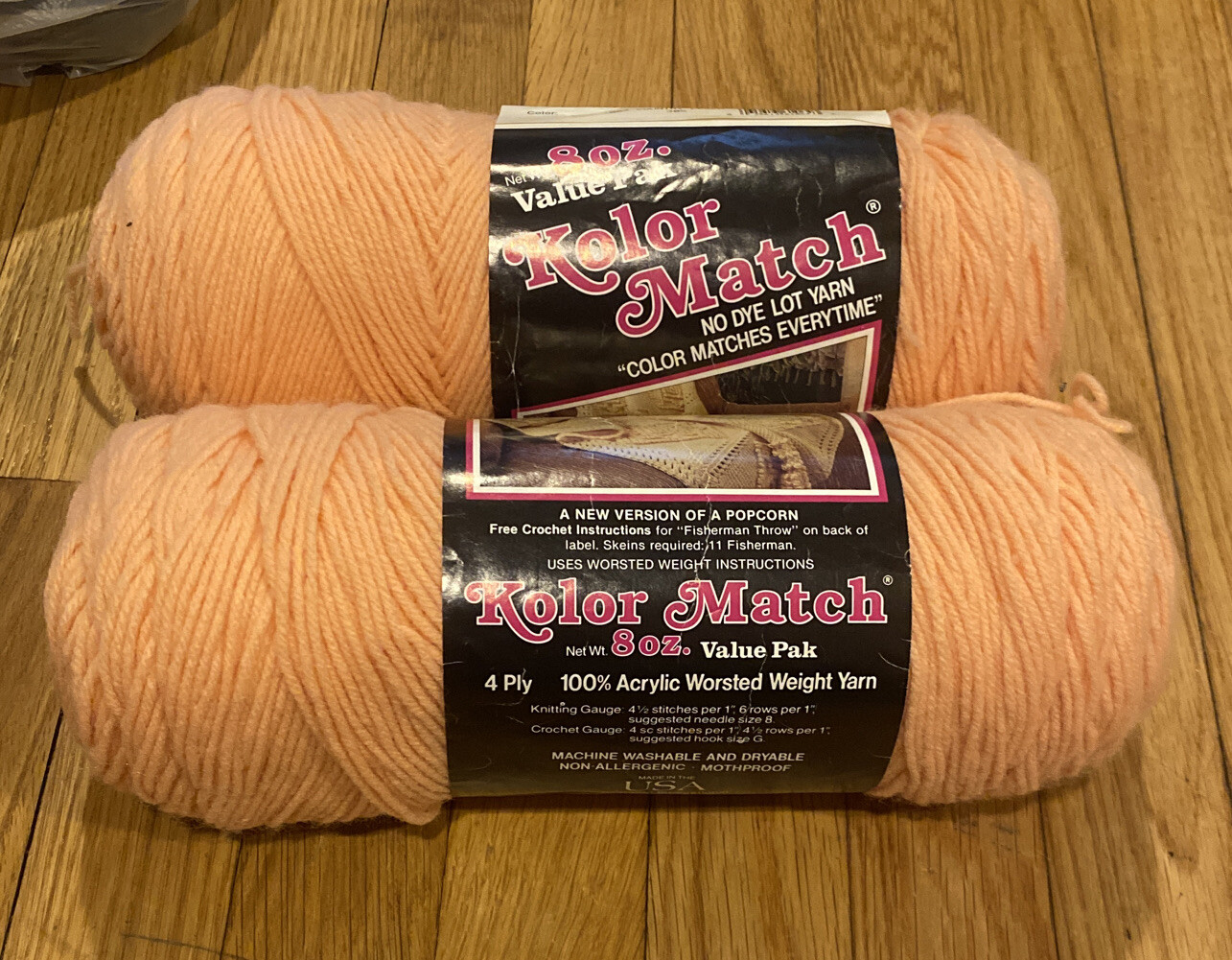 Kolor Match Yarn #1064 Country Peach 8oz * 2-Skein’s | eBay
