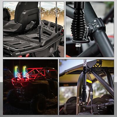 LED Whip Light Spring Mount Universal Heavy Duty Replaces Antenna ...