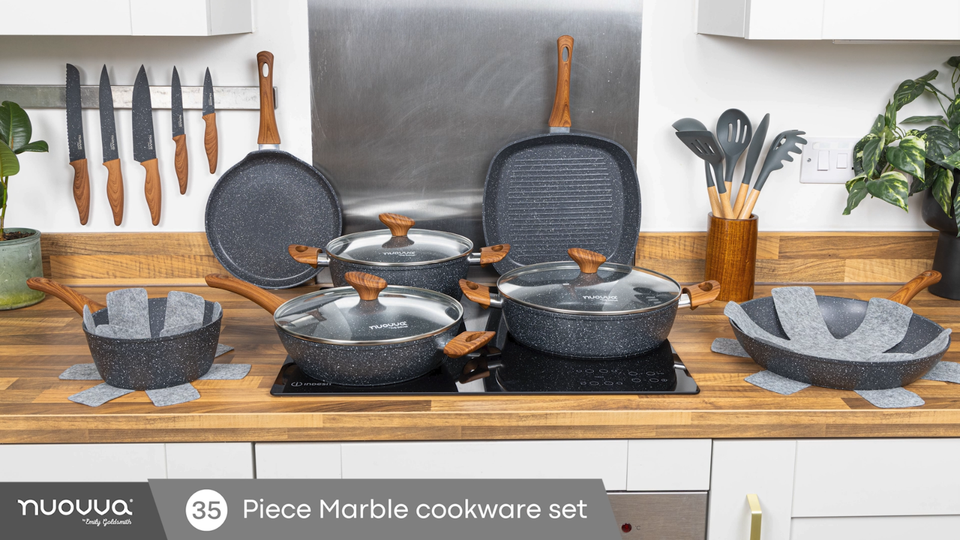 Marble Cookware Collection: Frying Pans, Woks, Sauté Pans, and ...