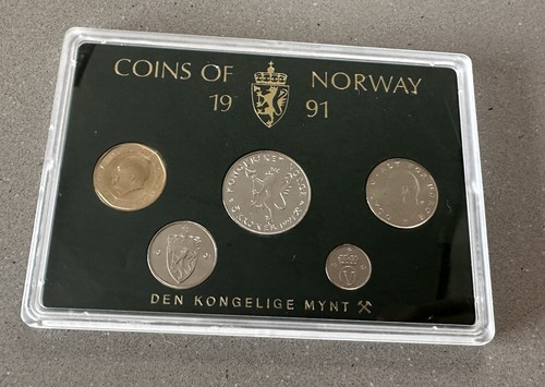 NORWAY 5 Uncirculated Coins 1991 Coin Set from the Royal Mint | eBay