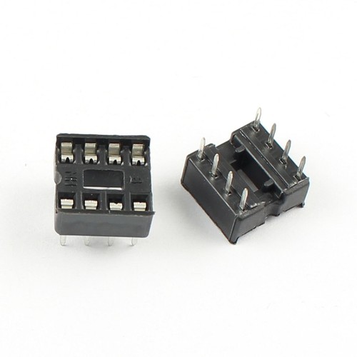 10Pcs 2.54mm Pitch 8 Pin DIP Solder Type IC Socket Adaptor Narrow | eBay