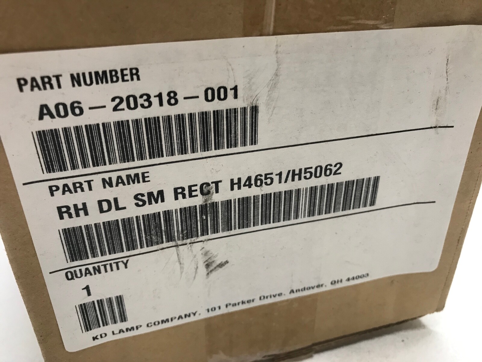 FREIGHTLINER A06-20318-001 HEADLIGHT TURN SIGNAL RH DL RECT H4651 ...