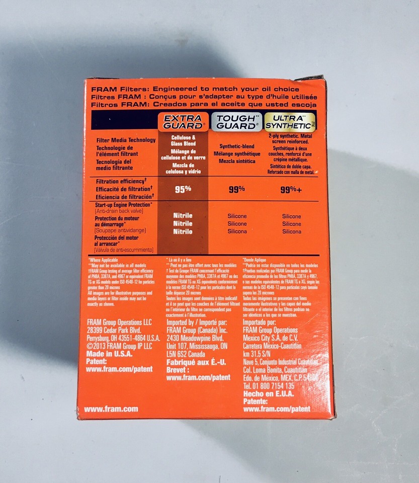 New FRAM PH8A Extra Guard Oil Filter - New in Box | eBay