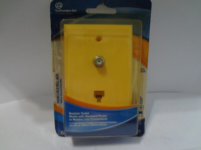 Southwestern Bell RJ12/RJ45 Phone/Cable Wall Jack S60626 - Almond | eBay
