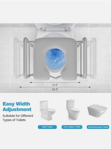 Roylvan Raised Toilet Seat With Handles Color silver- New In Box | eBay