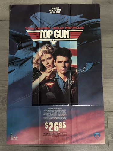 Top Gun 1987 Original Movie Poster Video Store 27x40 | eBay