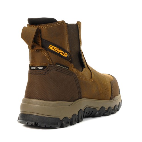 Caterpillar Men's Threshold Rebound Bison Steel Toe WP CSA Work Boots ...