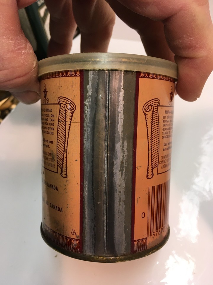 Vintage Map-O-Spread lot of 4 tin cans B eaver Montreal Quebec ...