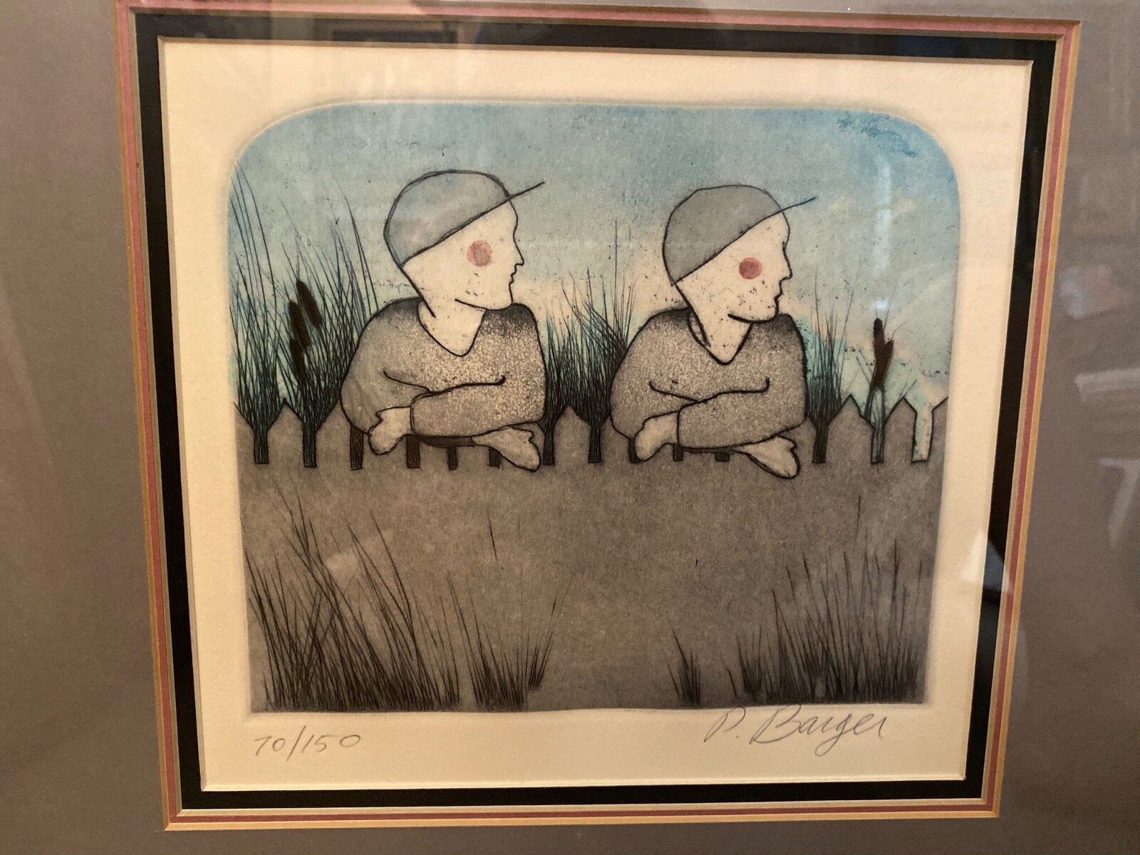 PETER BARGER AMERICAN ARTIST PAIR OF PENCIL SIGNED COLOR ETCHINGS | eBay