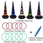 5PK Halloween Toys Halloween Games Inflatable Witch Hat Ring Toss Game ...