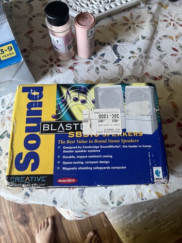 1997 Creative SBS10 Sound Blaster Speakers Vintage Gaming PC External ...