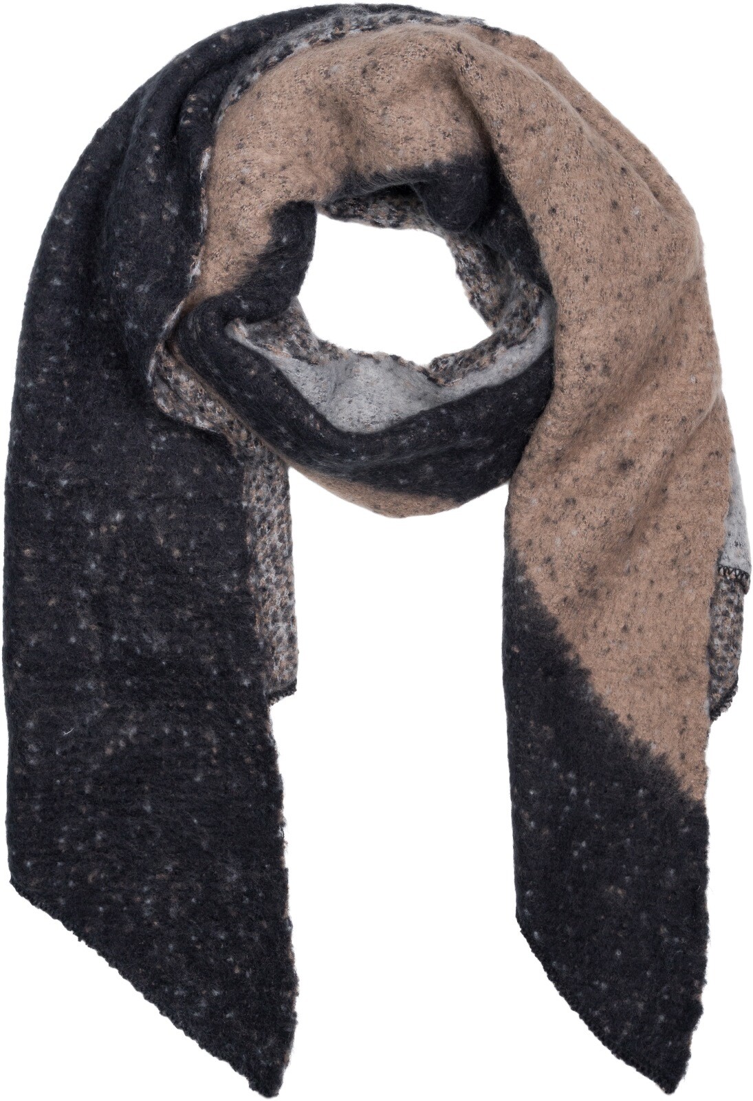 Damen weicher 3-Farbiger Web Schal in asymmetrischer Form, warme Winter ...