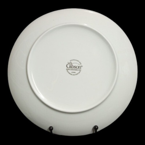 Gibson Designs HEAVENLY ROSE 4-Dinner Plates 10 ¼”D Pink Roses Flowers ...