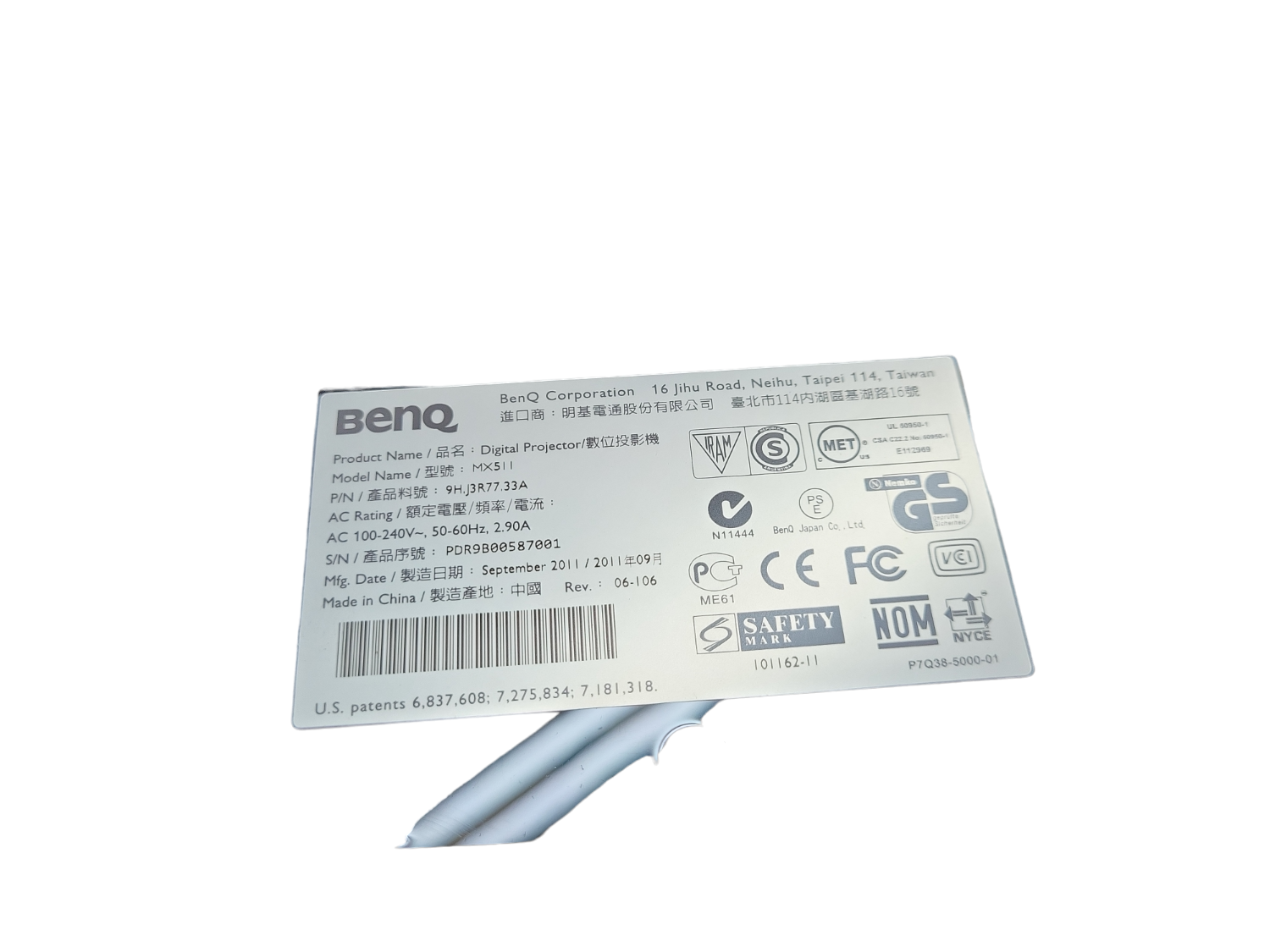 BenQ MX511 Projector 2,700 Lumens PC 3D Ready & | eBay