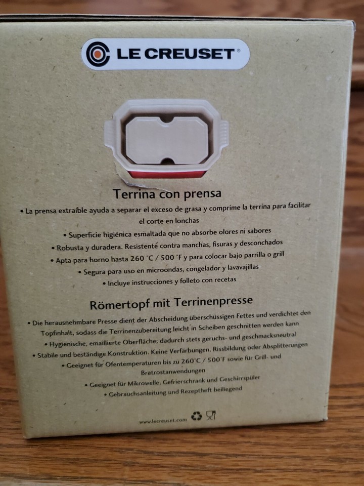 Le Creuset Heritage Ocean .8L Pate Terrine with Press | eBay