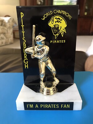 RARE PITTSBURGH PIRATES WORLD CHAMPIONS TROPHY (METAL, MARBLE) I’M A ...