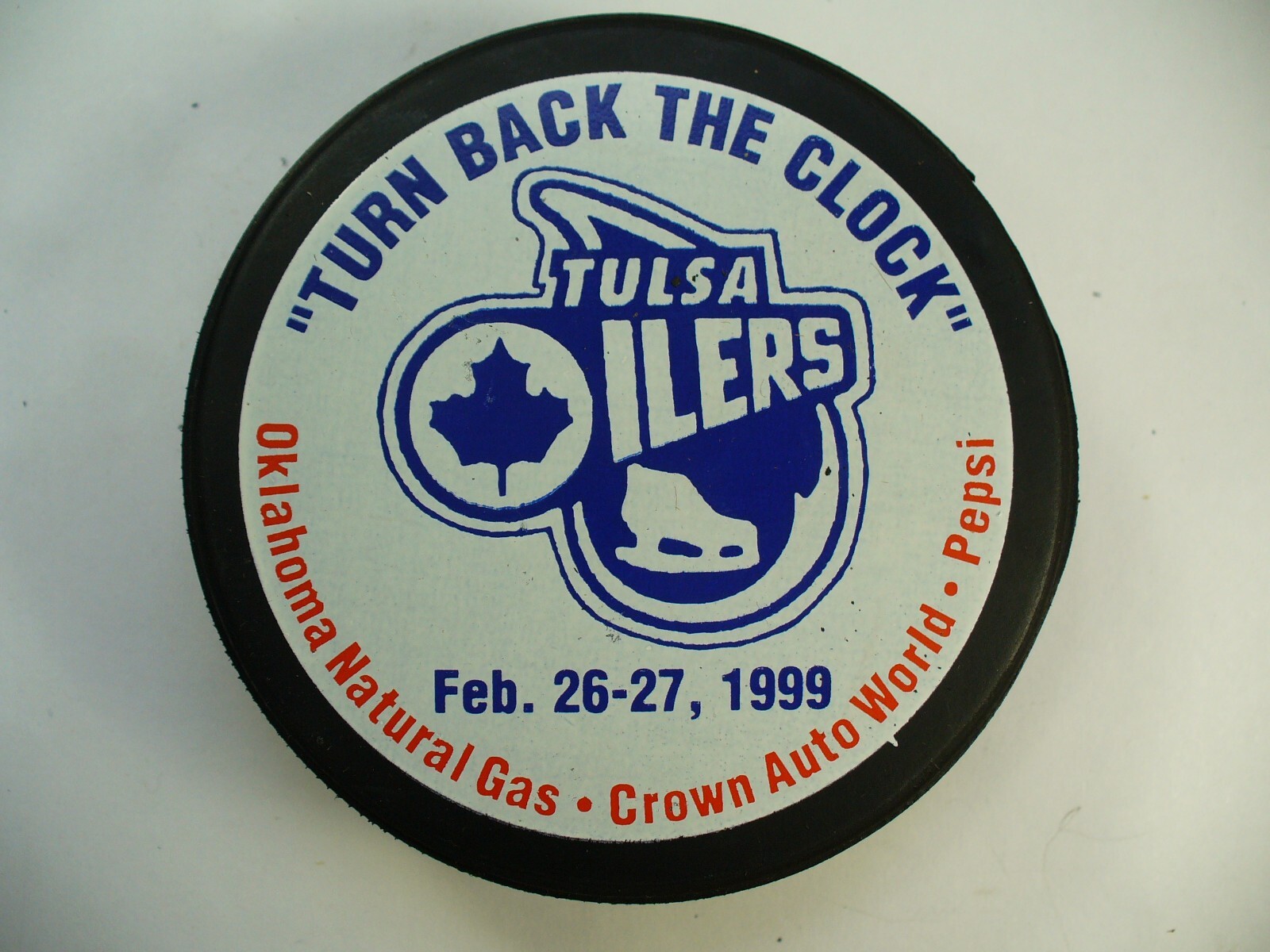 CHL Tulsa Oilers 1999 Turn Back The Clock Official Hockey Puck Collect ...