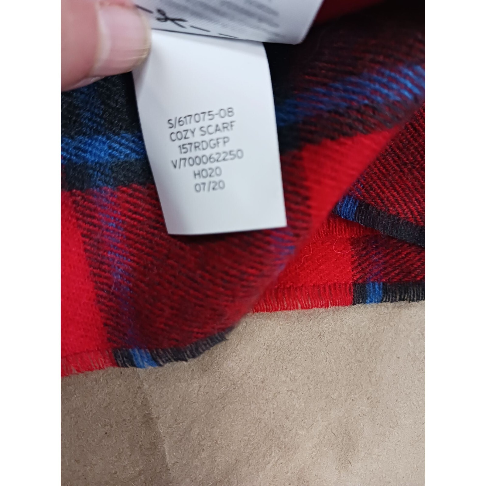 Gap Recyled Cozy Scarf Red & Blue Checkered NWT One Size | eBay