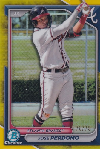 Jose Perdomo - /75 Yellow - 2024 Bowman Chrome | eBay