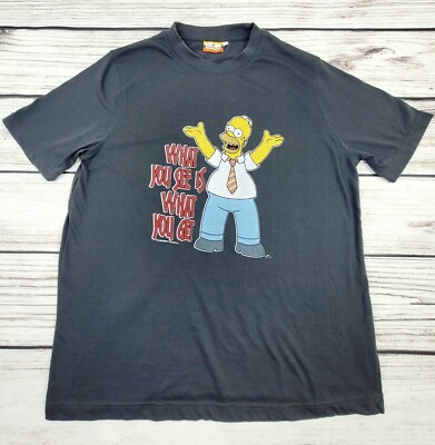 Simpsons Grey T Shirt Size M Great Graphic VGC | eBay Australia