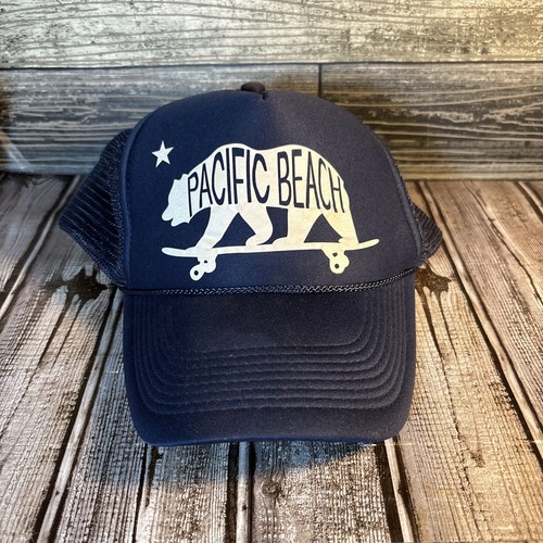 Pacific Beach Skate Bear Trucker Hat Cap Nissun California | eBay