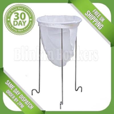 JAM STRAINER JELLY MAKING CONSERVE SOUP BOUILLON STAND STRAINING MESH ...