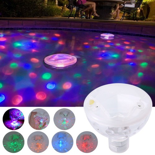 Floating Underwater LED Disco Light Underwater Light Show Pool Hot Tub ...