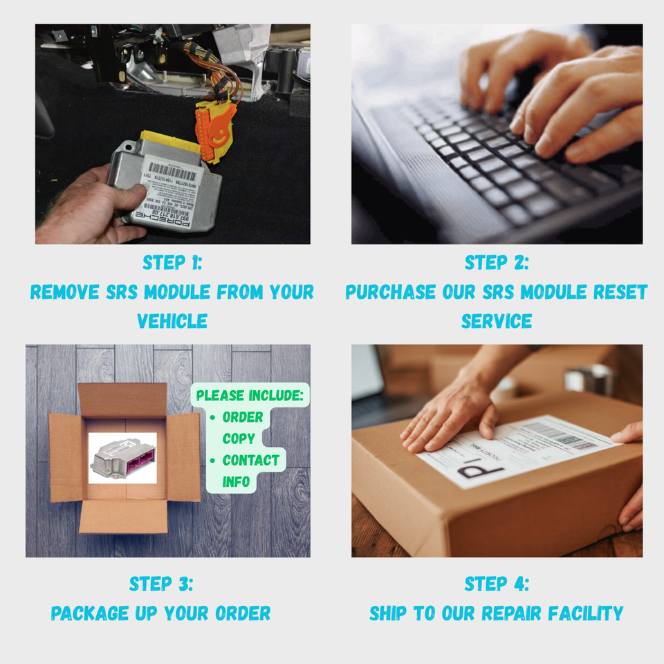 VOLKSWAGEN VW JETTA SRS RESTRAINT CONTROL MODULE CRASH CODE REMOVAL ...