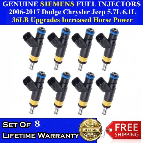 8X 36LB HP+ OEM Siemens Fuel Injectors For 2006-2017 Dodge Chrysler ...