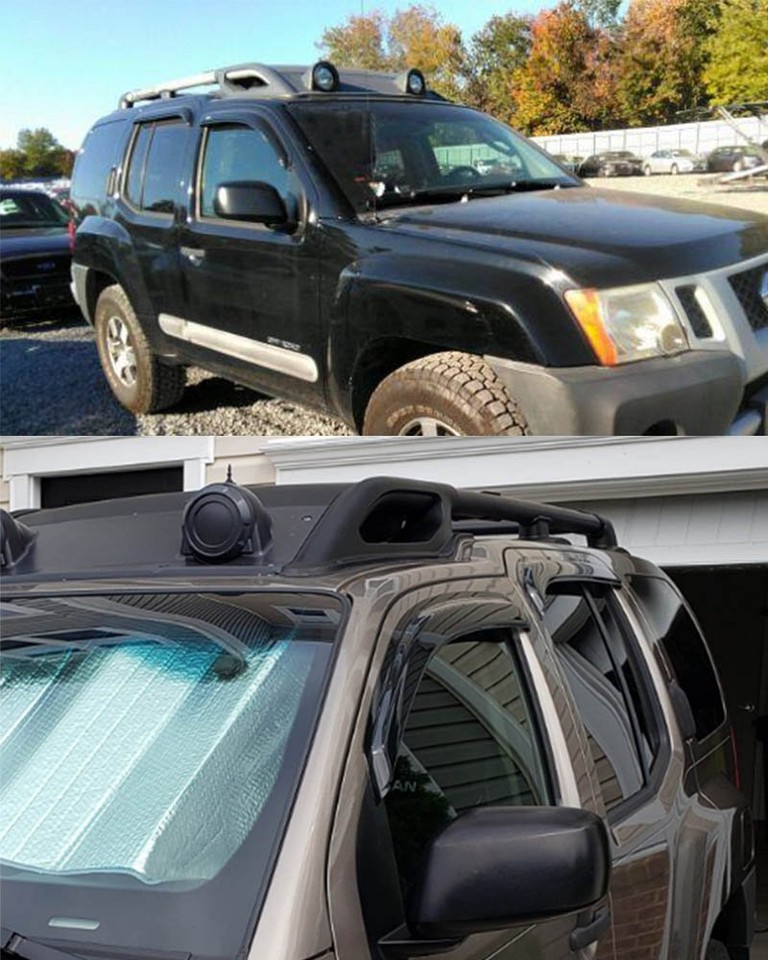 Fit for 2005-2015 Nissan Xterra Window Visors Sun Vent Rain Guard Shade ...