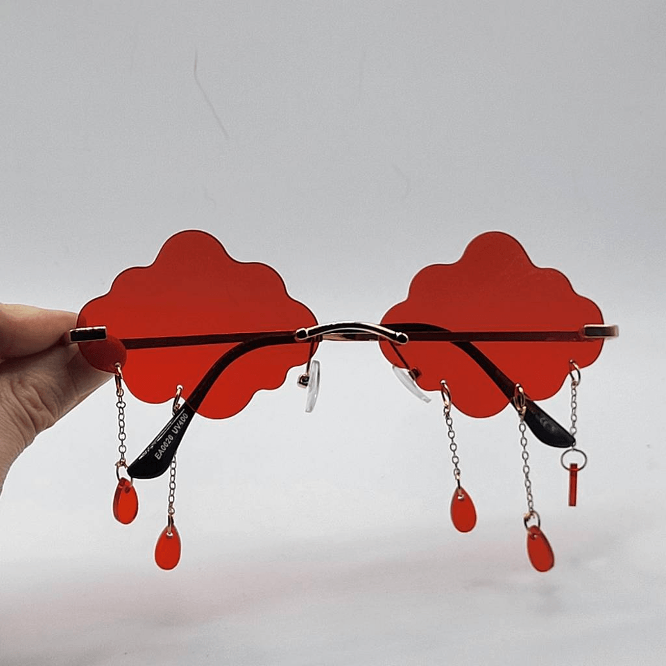 Surrealist Red Rain Cloud Sunglasses | eBay